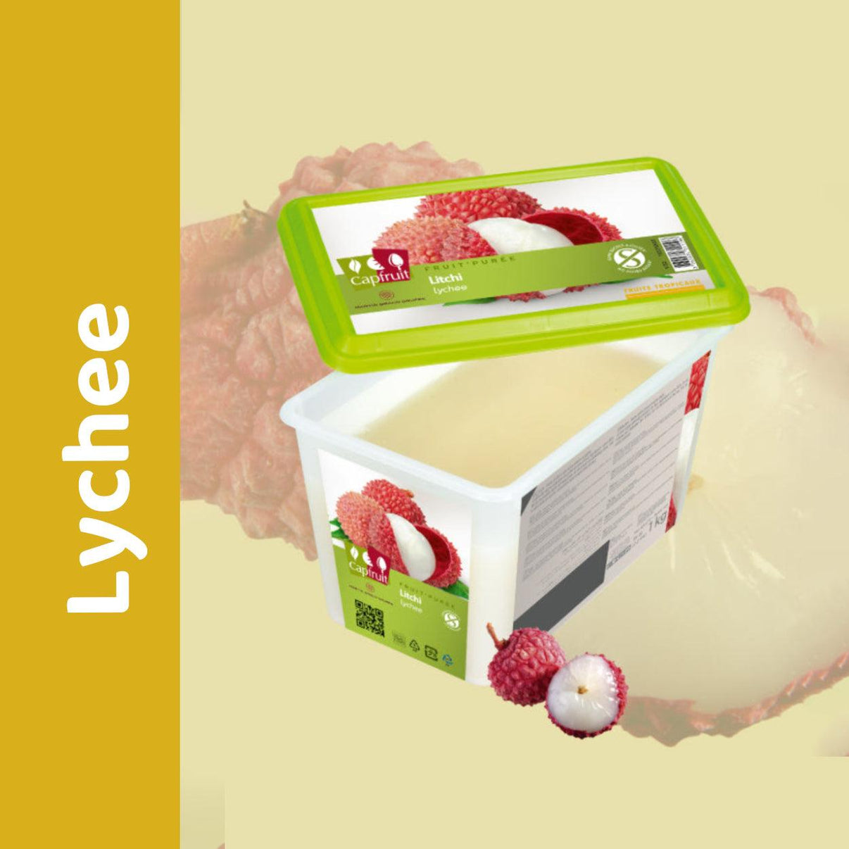 Frozen Lychee Puree (1 Kg) Capfruit - Damati Foods