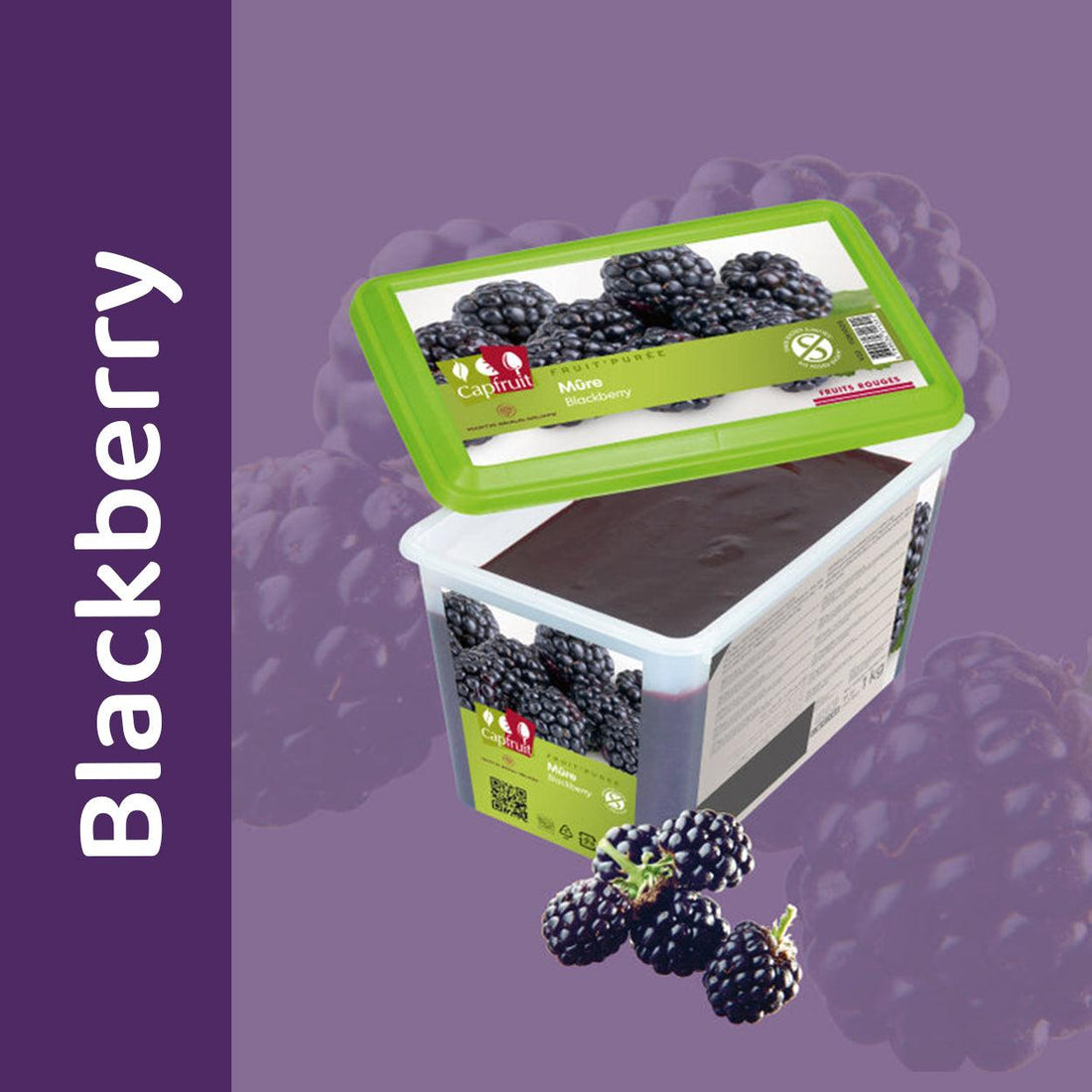 Frozen Blackberry Puree (1 Kg) Capfruit - Damati Foods