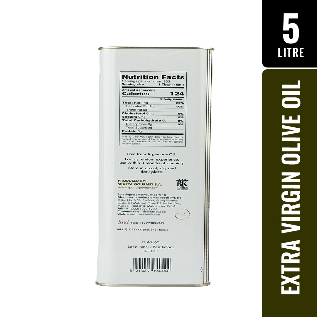 Sparta Gourmet Extra Virgin Olive Oil 5 Litre - Damati Foods